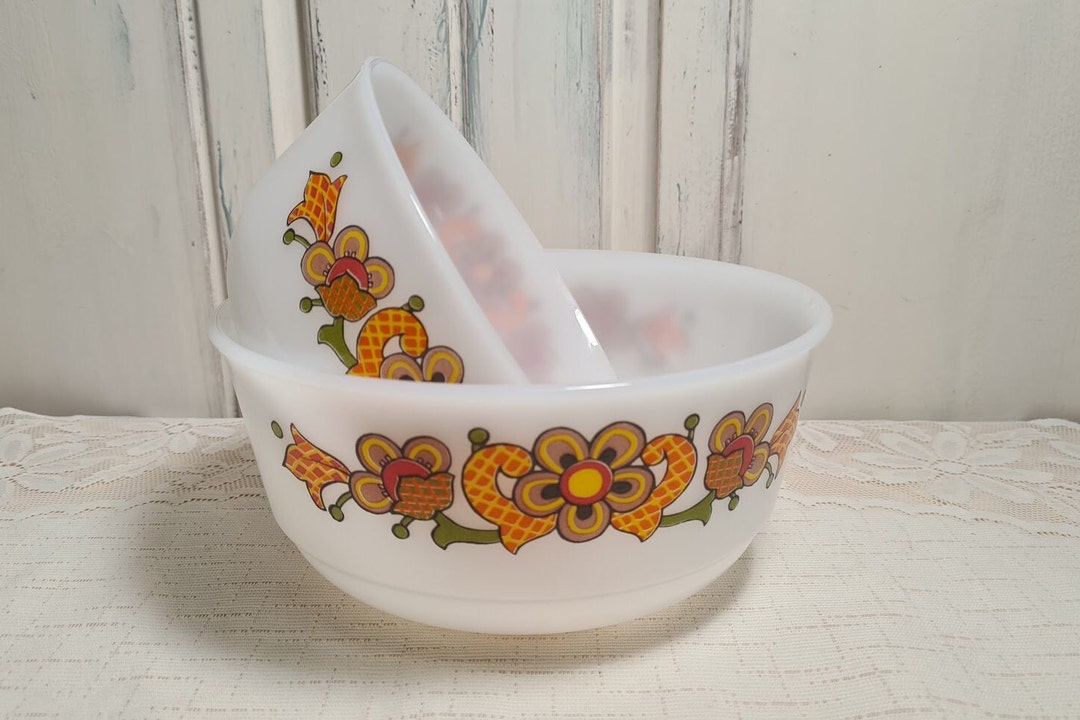 Set of 2 Schott Mainz Jena Glas Vintage Retro 1970s Bowl Glass Bowl ...