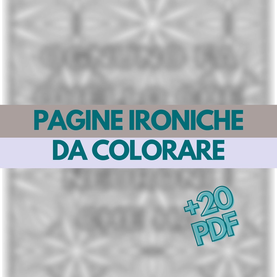 Coloring Pages With IRONIC PHRASES in ITALIAN Pdf 20 PDF Sheets to ...