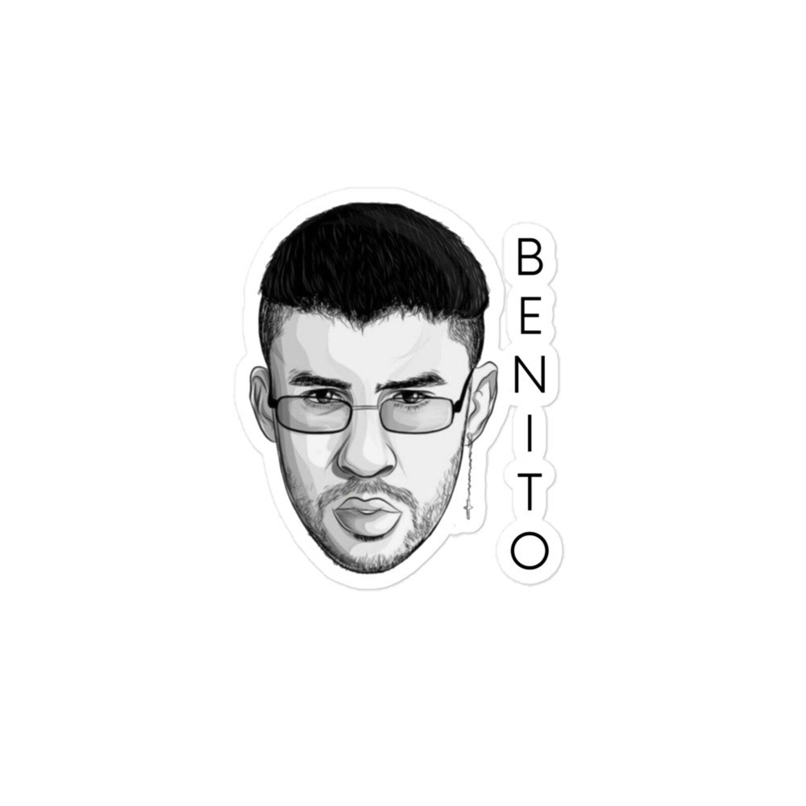 Bad Bunny Sticker,benito Sticker,conejo Malo Sticker,bad Bunny,un ...