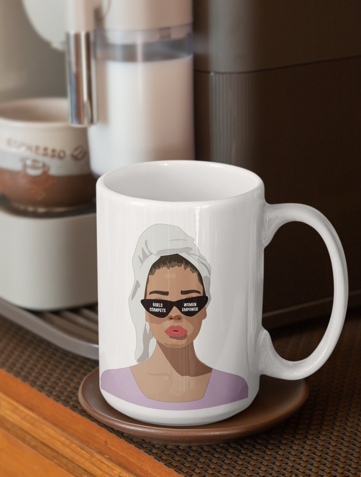 Girls Compete Women Empower Coffee Mug Empowered - Etsy UK