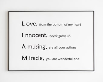 Liam Name Poem Wall Art - Etsy