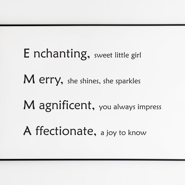 Acrostic Name Poems - Etsy