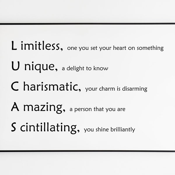 Acrostic Art Poem - Etsy