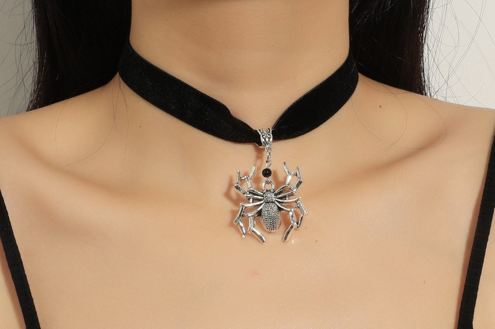 GOTHIC SPIDER CHOKER Necklace Halloween Gothic Spider Choker - Etsy