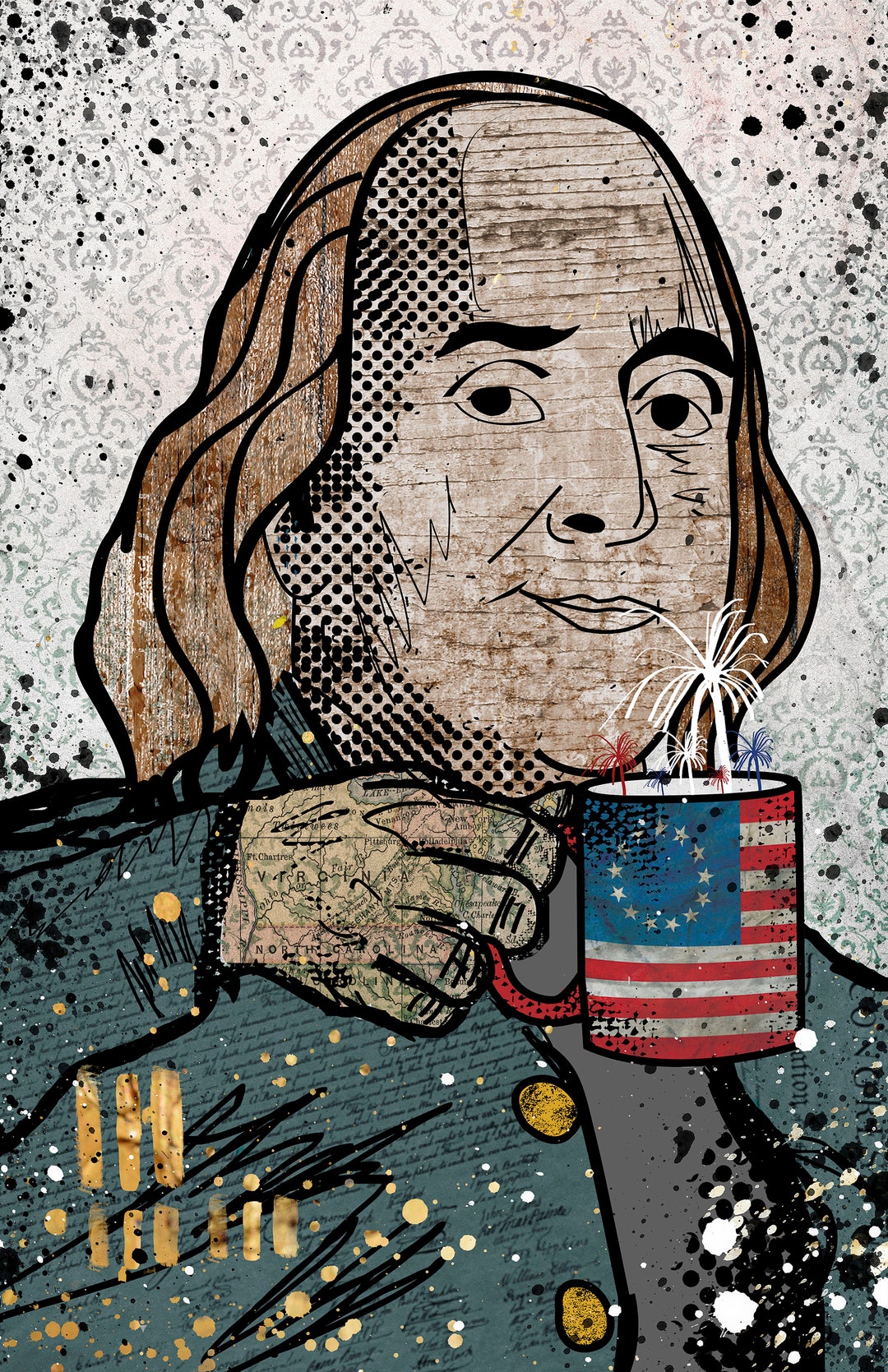 Ben Franklin | Pop Art - Limited Ed. of 250 | Political Art - Etsy