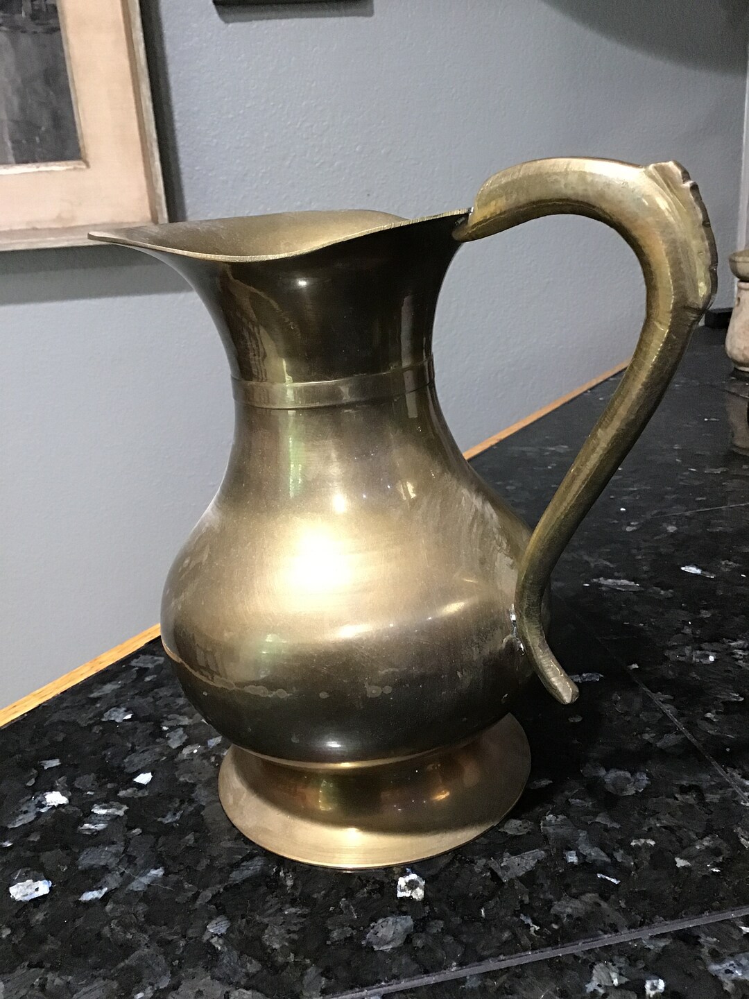 Vintage Brass Pitcher - Etsy