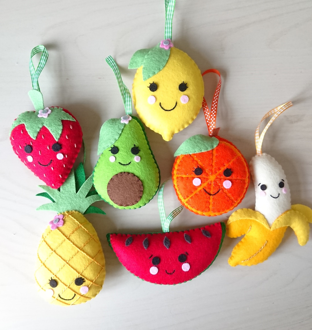 Cheerful Felt Fruit Decorations: Handmade Summer Hanging Decor ...