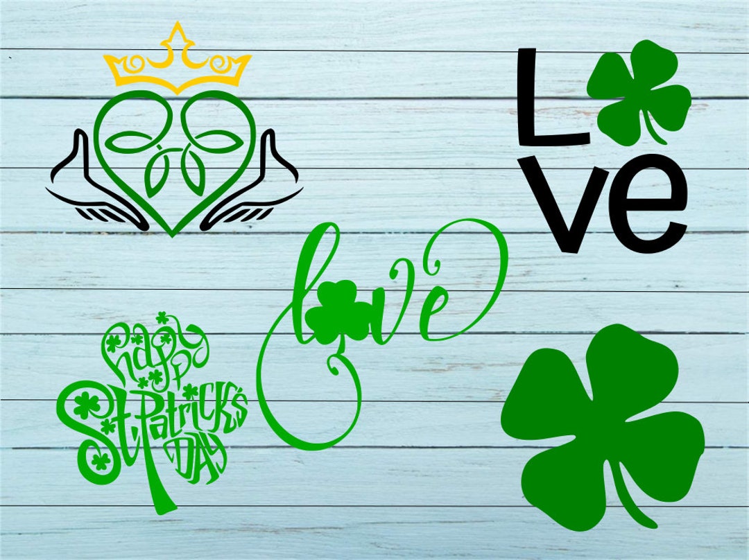 St Patricks Day SVG, Shamrock SVG, Love SVG, Green Svg, Lucky Cut File ...