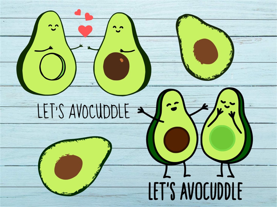 Avocuddle SVG, Avocado SVG, Valentine Svg, Avocuddle Cut File, Clipart ...