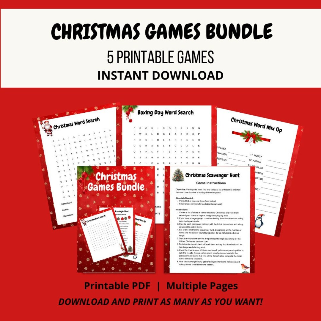 Christmas Games Bundle | Christmas Party Games | Christmas Family Games ...