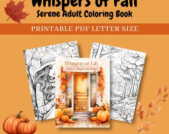 Autumn Scenes: A Coloring Book With 25 Coloring Pages of - Etsy