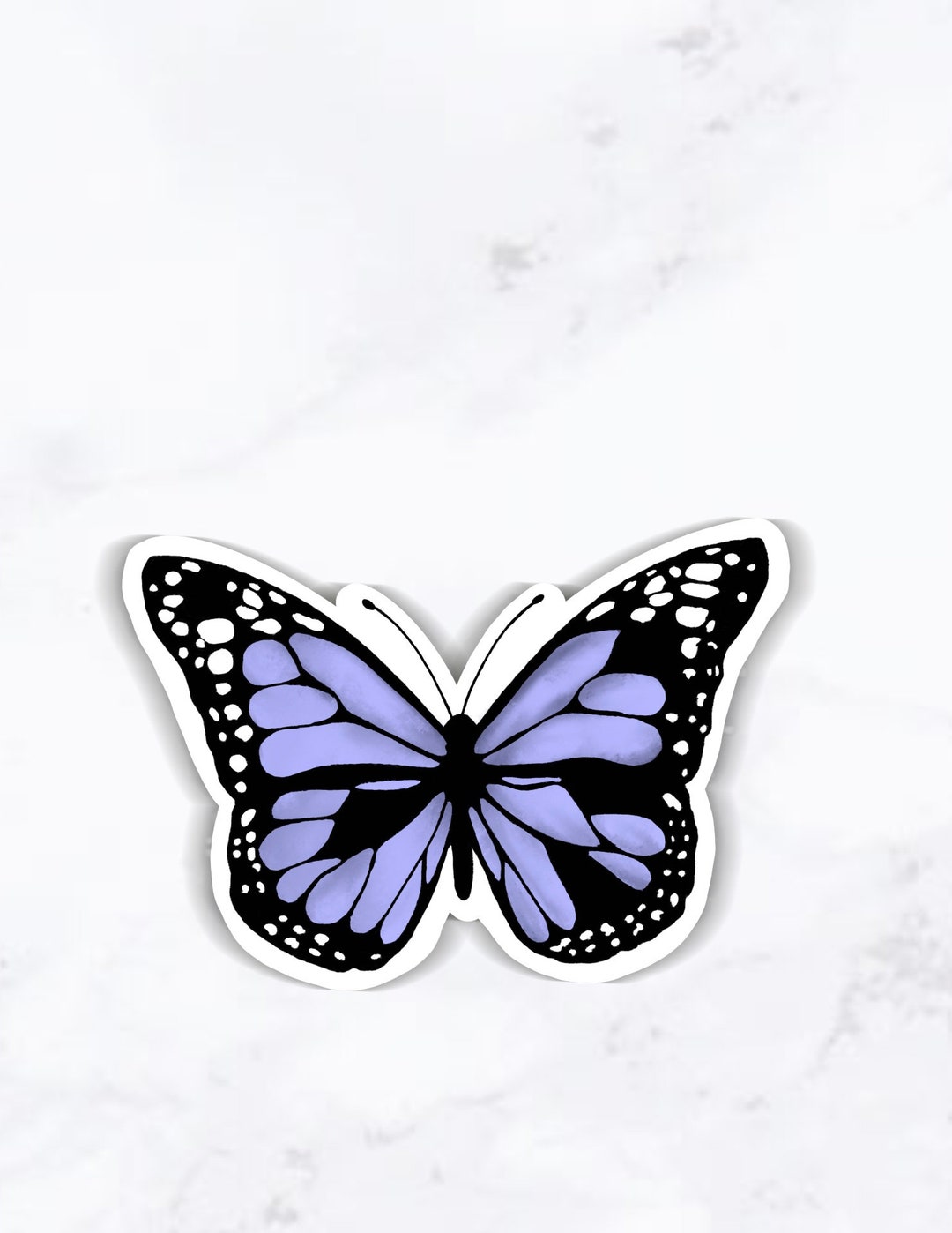 Purple Butterfly Sticker - Etsy
