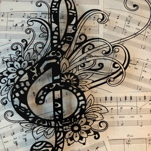 Music Note Shadow Box - Etsy