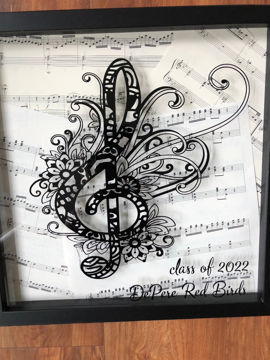 Music Note Shadow Box - Etsy