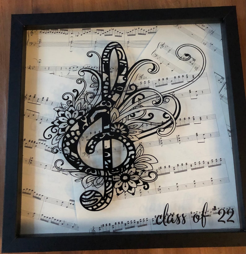 Music Note Shadow Box - Etsy