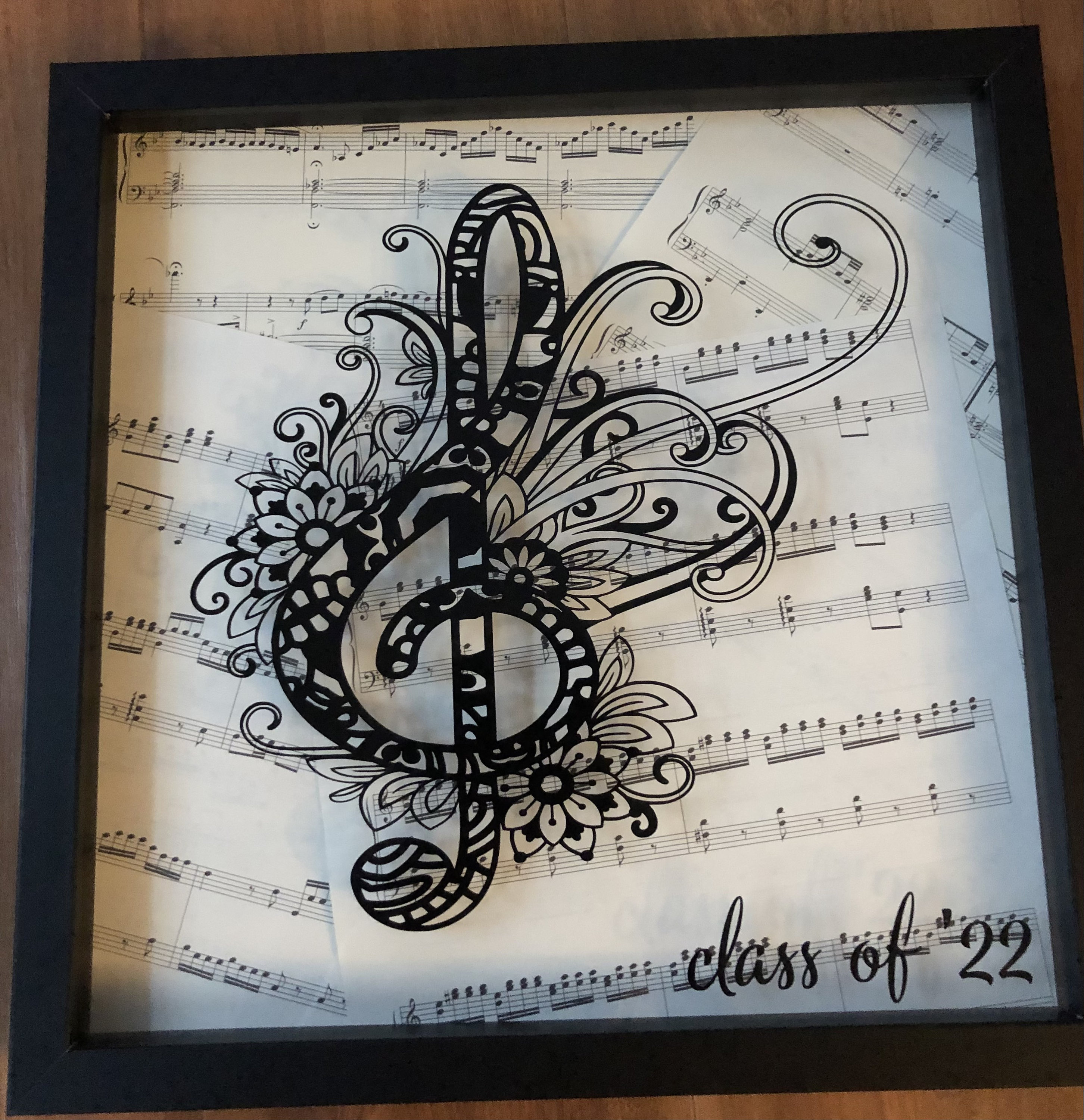 Music Note Shadow Box - Etsy