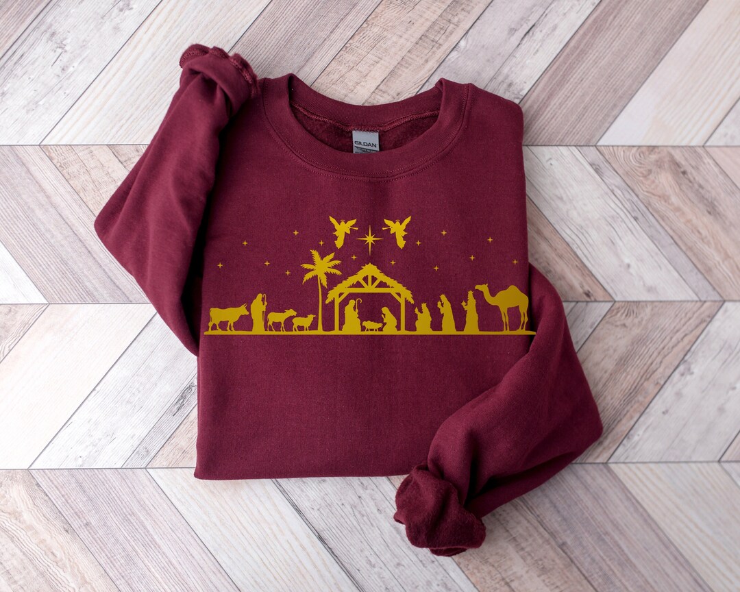 True Story Nativity Shirt, Jesus Lover,jesus Shirt,nativity Scene Shirt ...