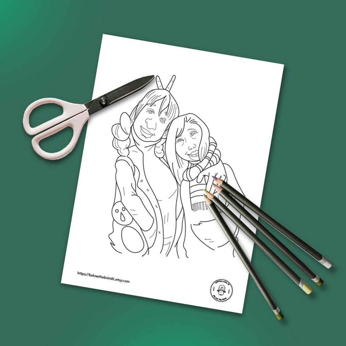 Printable Digital Coloring Page for All - Hand Drawn / Custom ...