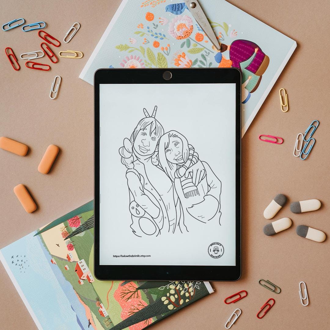 Printable Digital Coloring Page for All - Hand Drawn / Custom ...