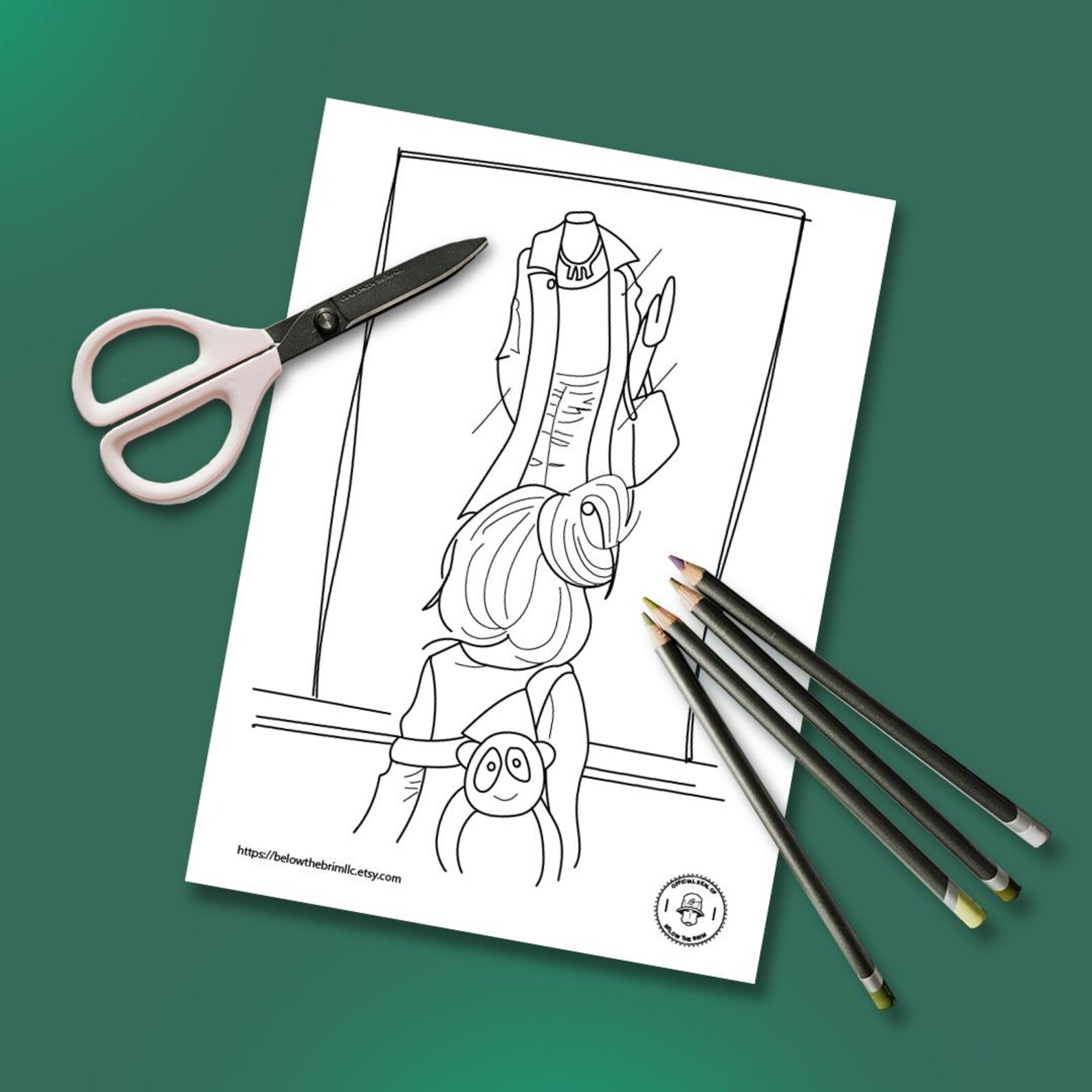 Printable Digital Coloring Page for All - Hand Drawn / Custom ...