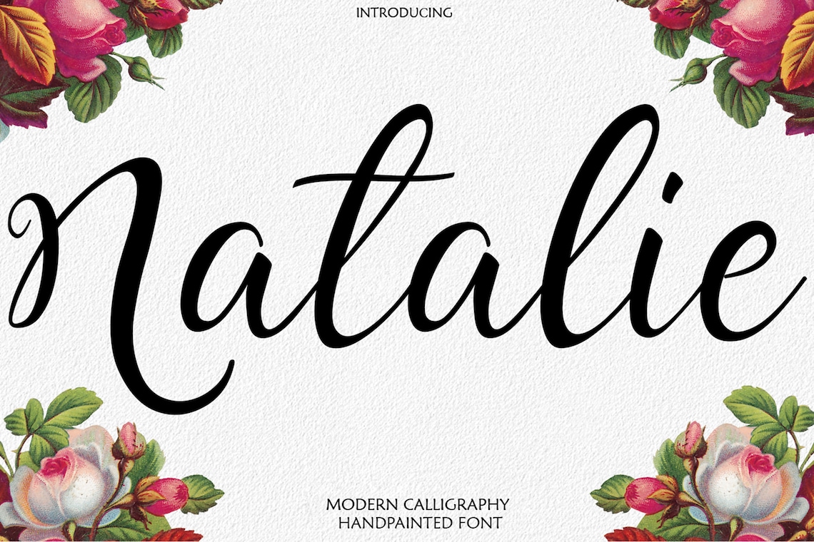 Font Fonts Natalie Download Digital Font Calligraphy Font | Etsy