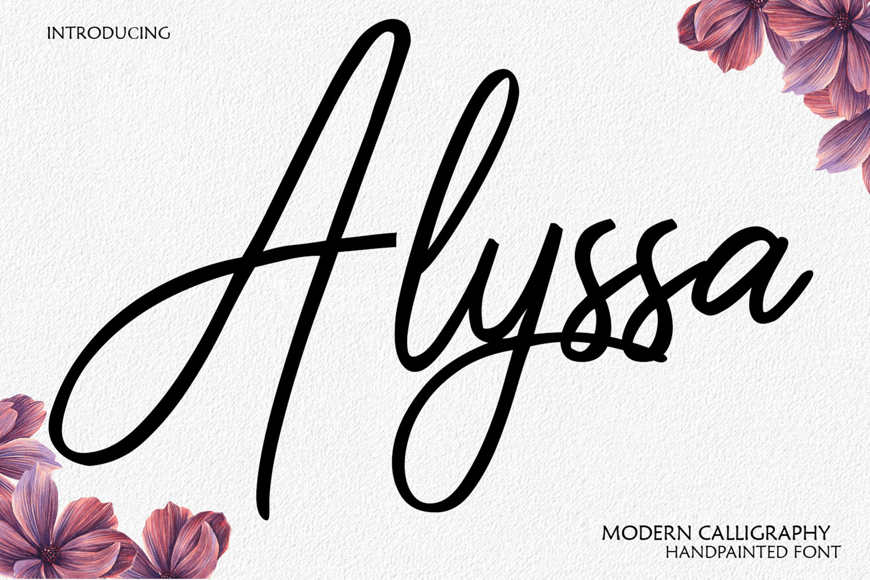 Font Fonts Alyssa Download Digital Font Calligraphy Font | Etsy