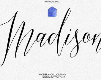 Madison Calligraphy Font - Etsy