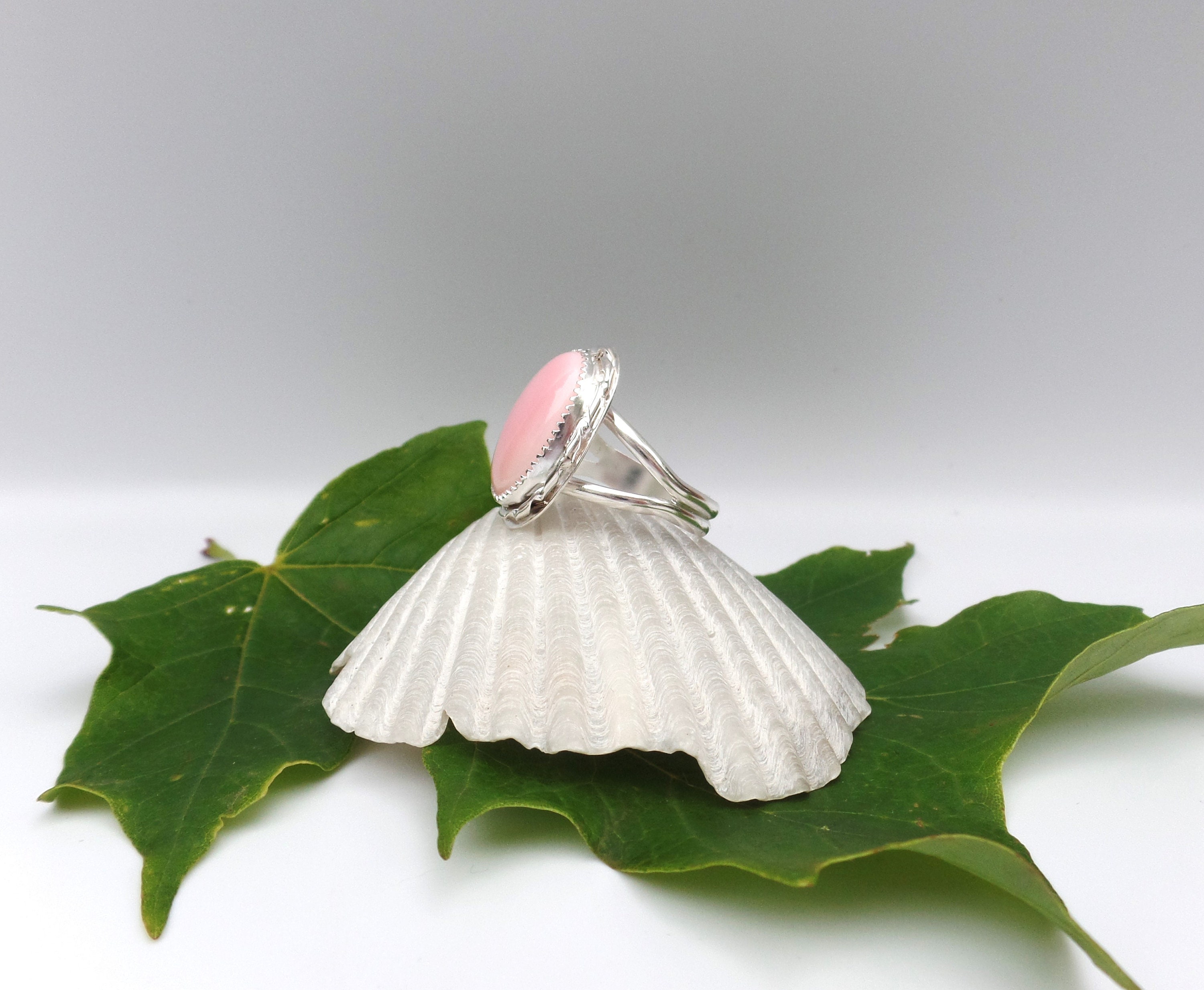 Pink Conch Shell Ring/sterling Silver Conch Shell Ring/gift for Her ...
