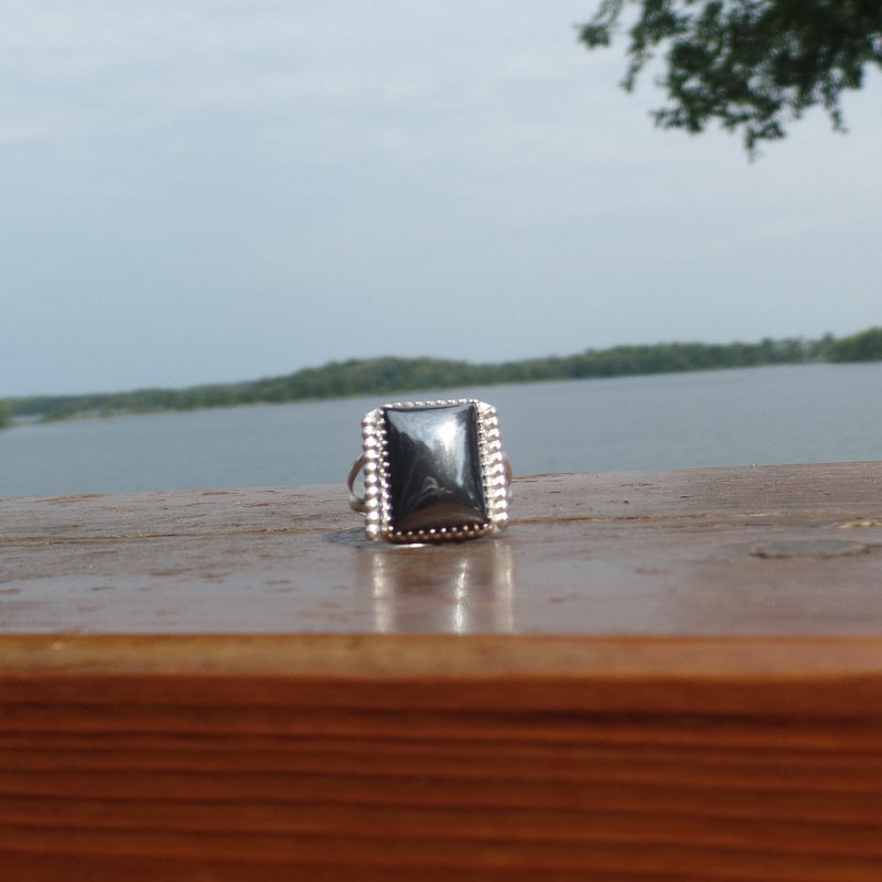 Hematite Ring - Etsy
