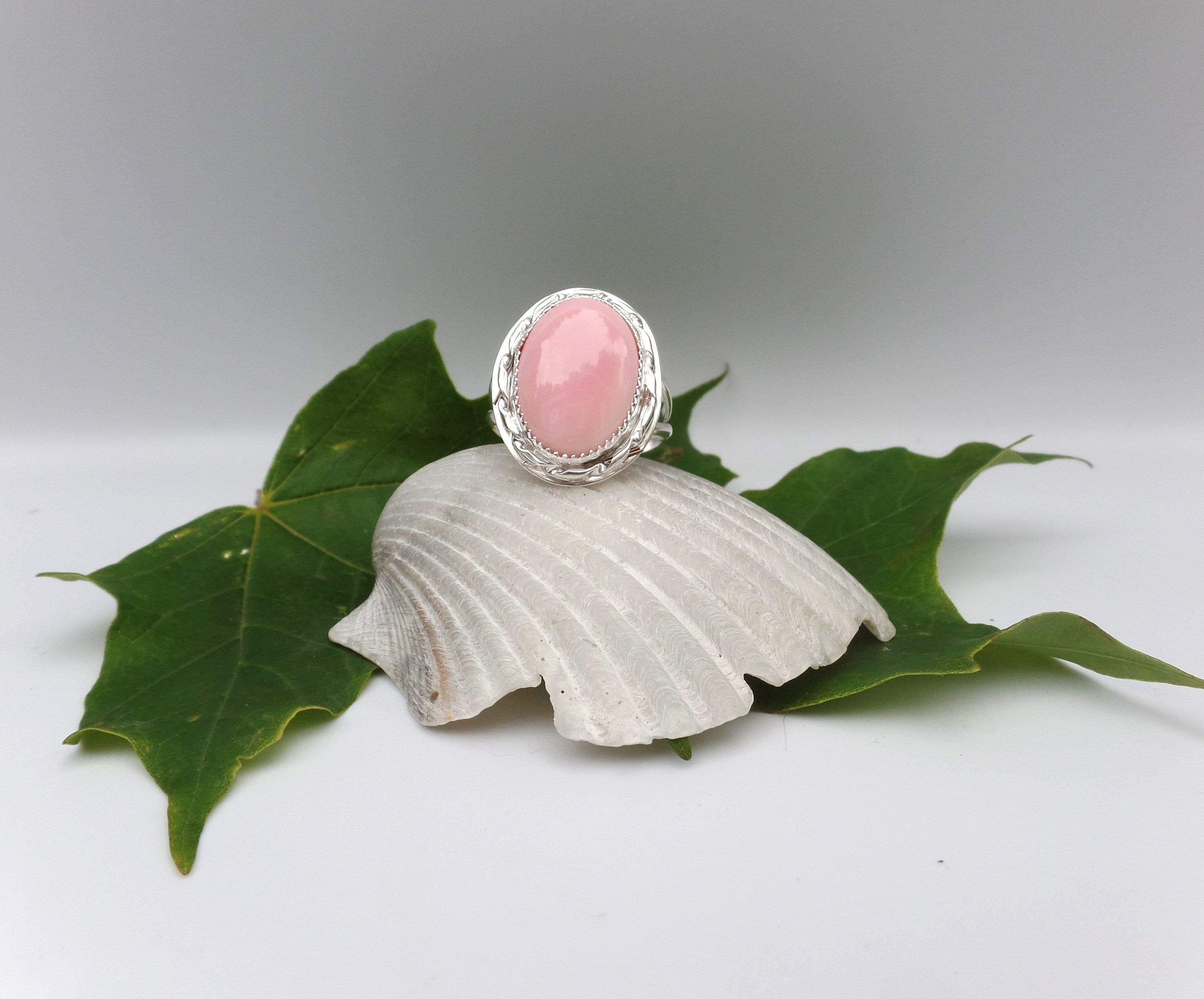 Pink Conch Shell Ring/sterling Silver Conch Shell Ring/gift for Her ...