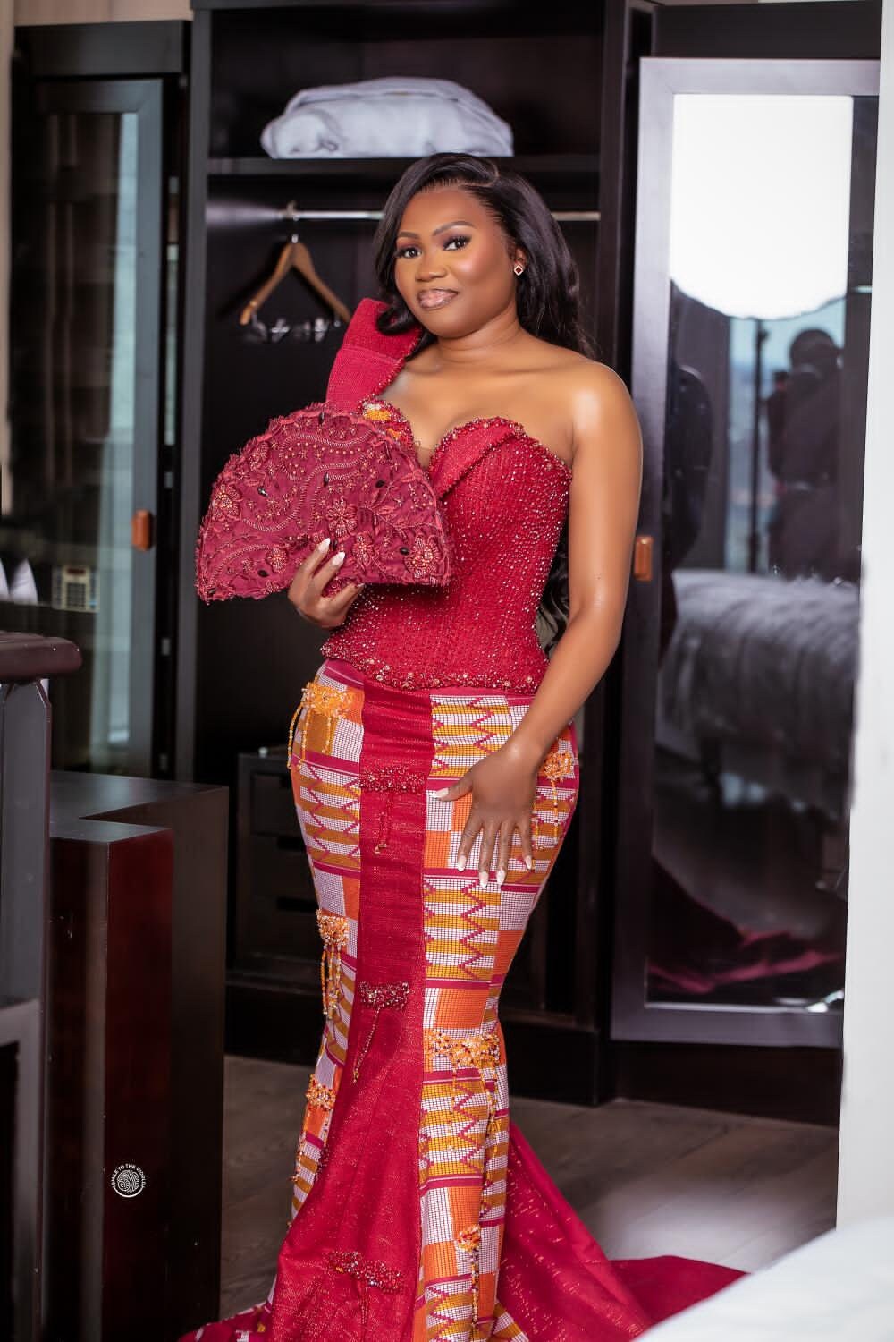 African Bridal Lace Luxury Fan Ghanaian Bridal Hand Fan Traditional ...