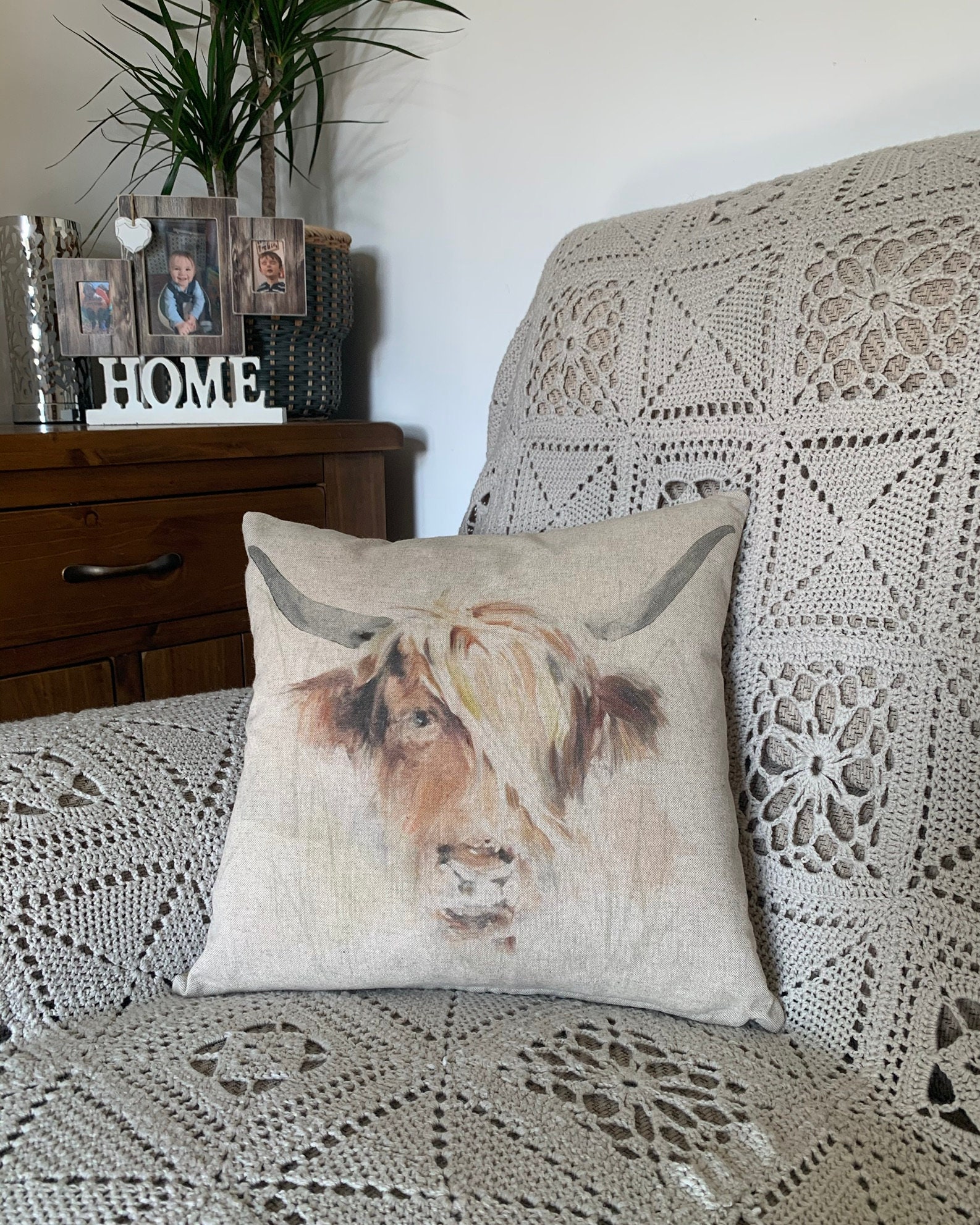 Highland Cow Cushion with insert | Etsy