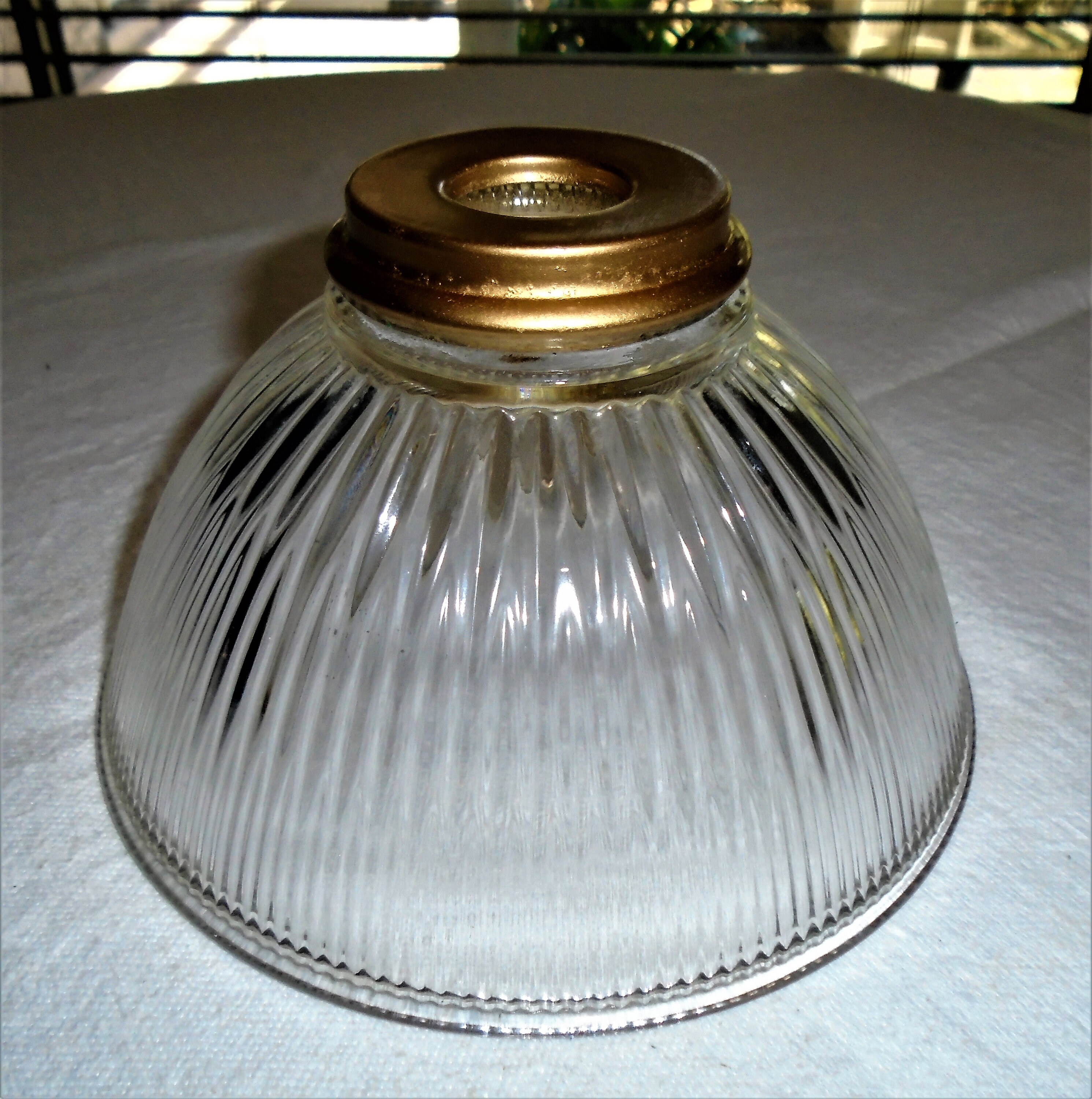 Vintage Ceiling Torch Torchiere Light Fixture Glass Ribbed Retro - Etsy