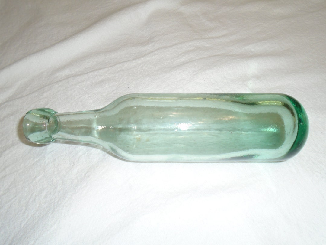 Antique Blob Top Round Bottom Torpedo Bottle Circa 1850 Green - Etsy