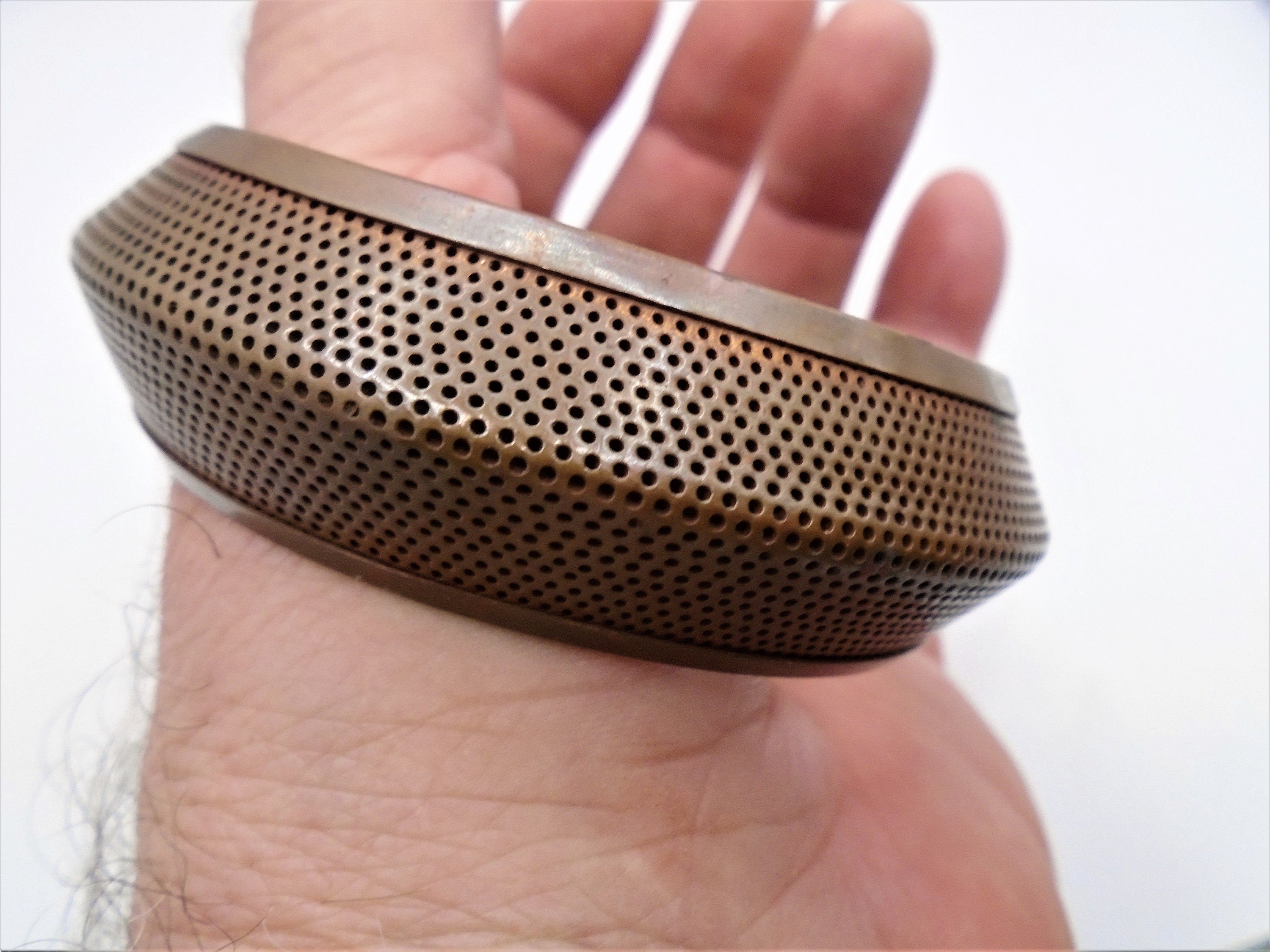 Large Copper Bracelet Health Benefits Perforated Thick Bangle - Etsy