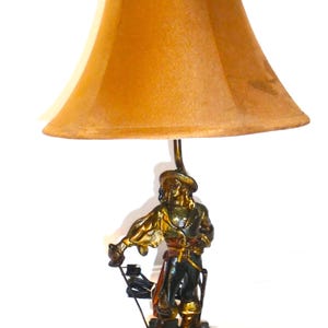Antique Bronze Lamp Figure Swashbuckler Musketeer C 1928 Armor Bronze ...