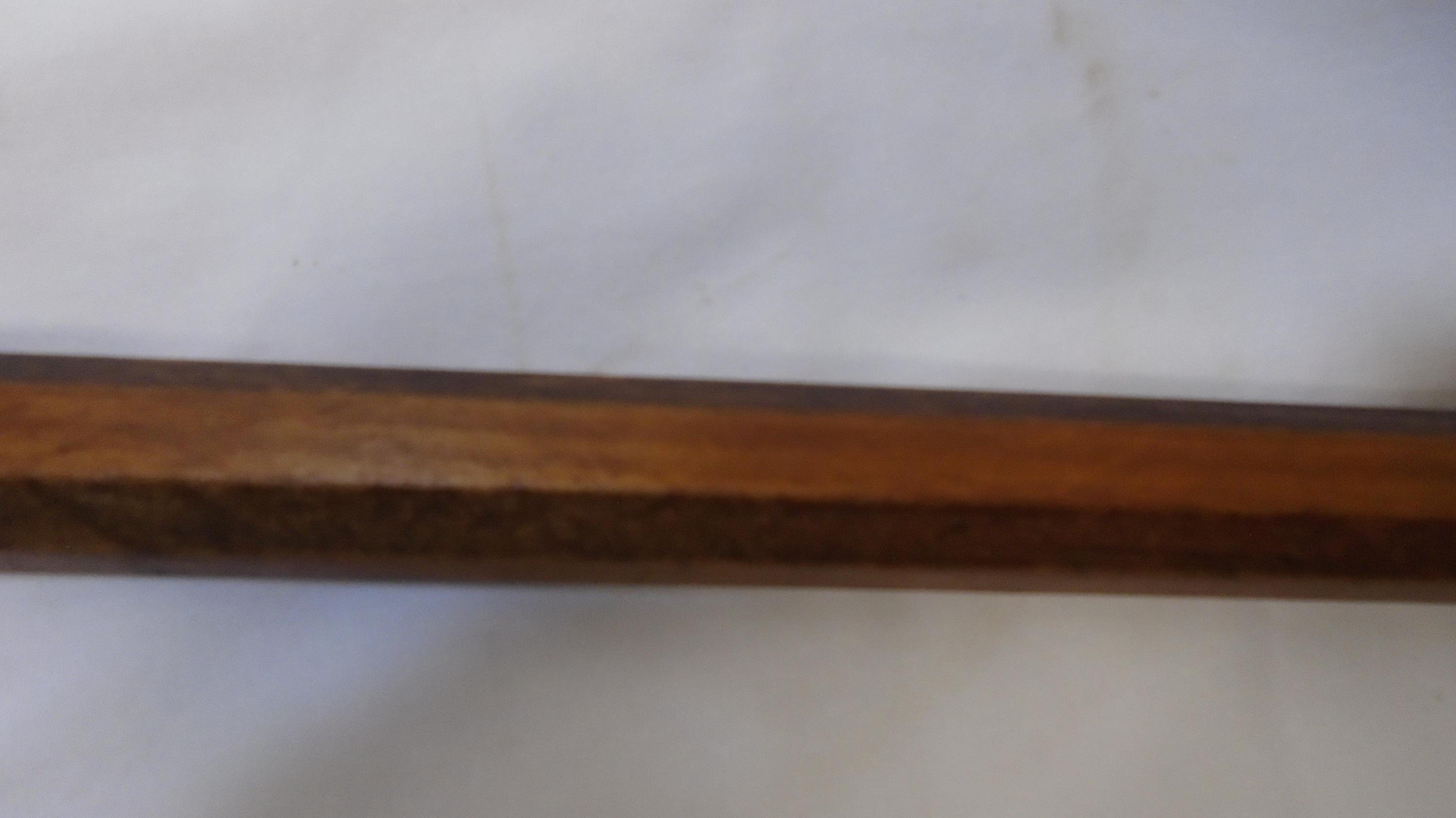 Antique German Cane Curved Pick Hammer Handle W/ Steel Tip Octagon Wood ...