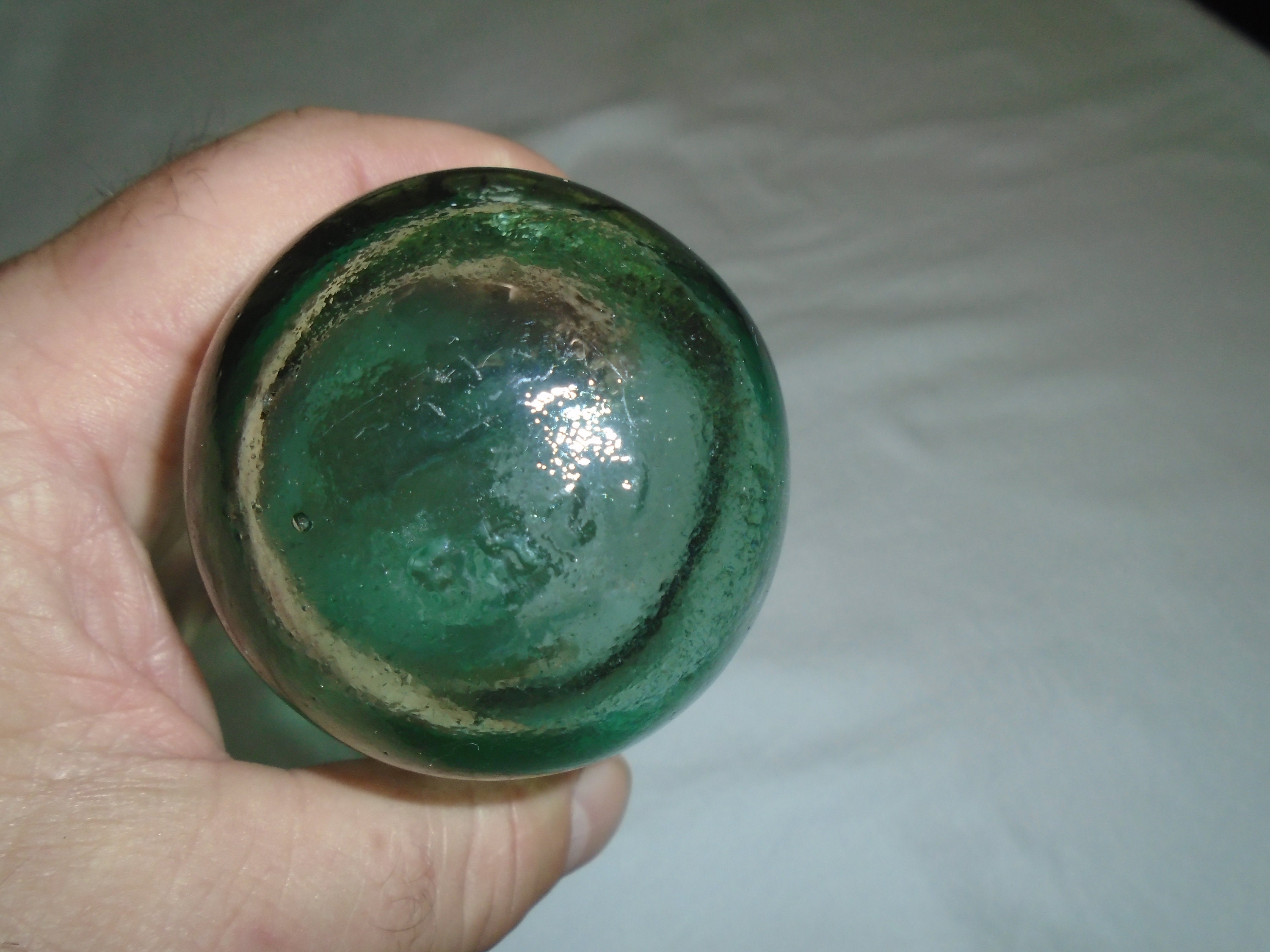 Antique Blob Top Round Bottom Torpedo Bottle Circa 1850 Green - Etsy