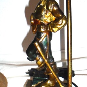 Antique Bronze Lamp Figure Swashbuckler Musketeer C 1928 Armor Bronze ...