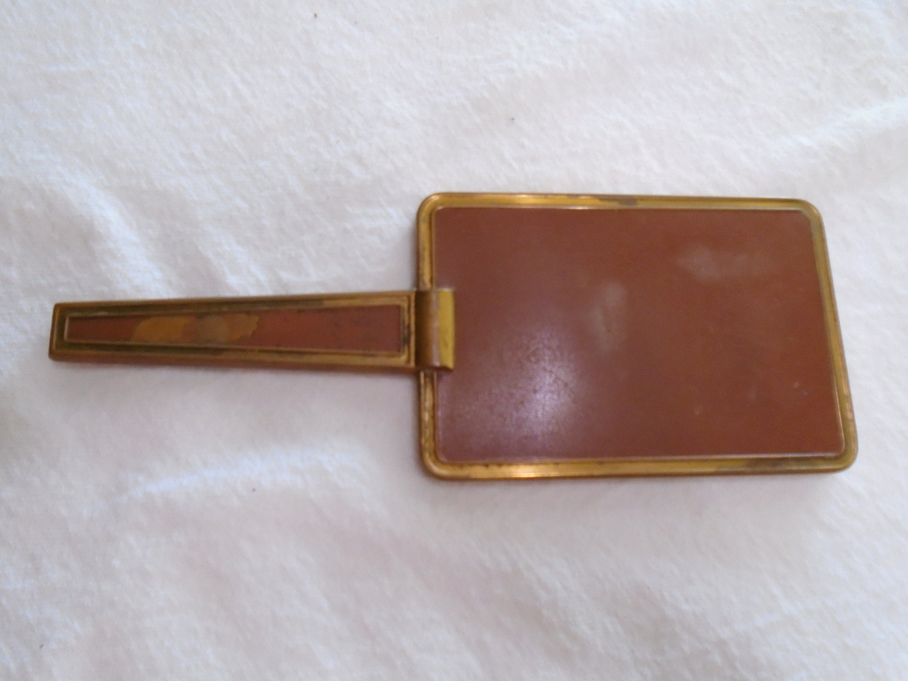 Antique Art Deco Vanity Mirror Beveled Rectangle Brass Circa - Etsy