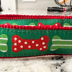 Christmas Doggy Bones Dog Collar - Etsy
