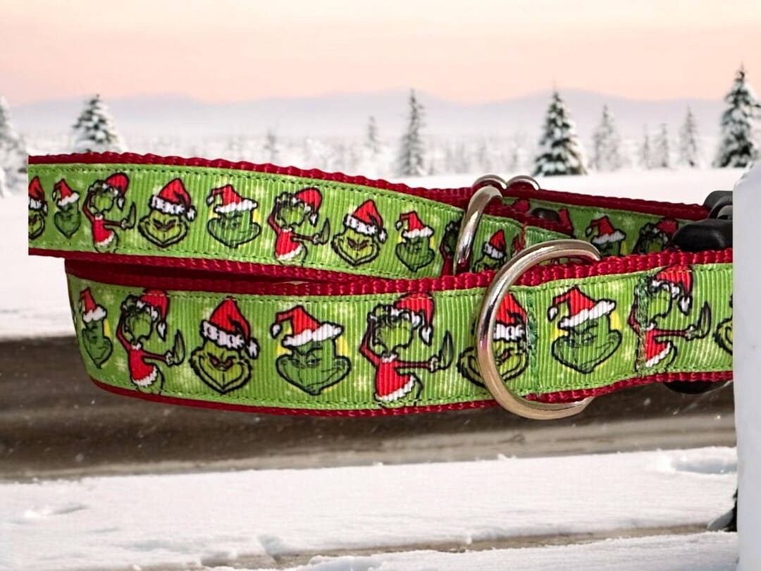 The Grinch Christmas Dog Collar - Etsy
