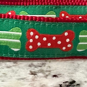 Christmas Doggy Bones Dog Collar - Etsy