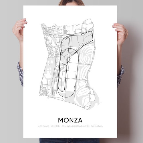 Monza Race Track Print Formula 1 Gift Formula One Gifts F1 - Etsy