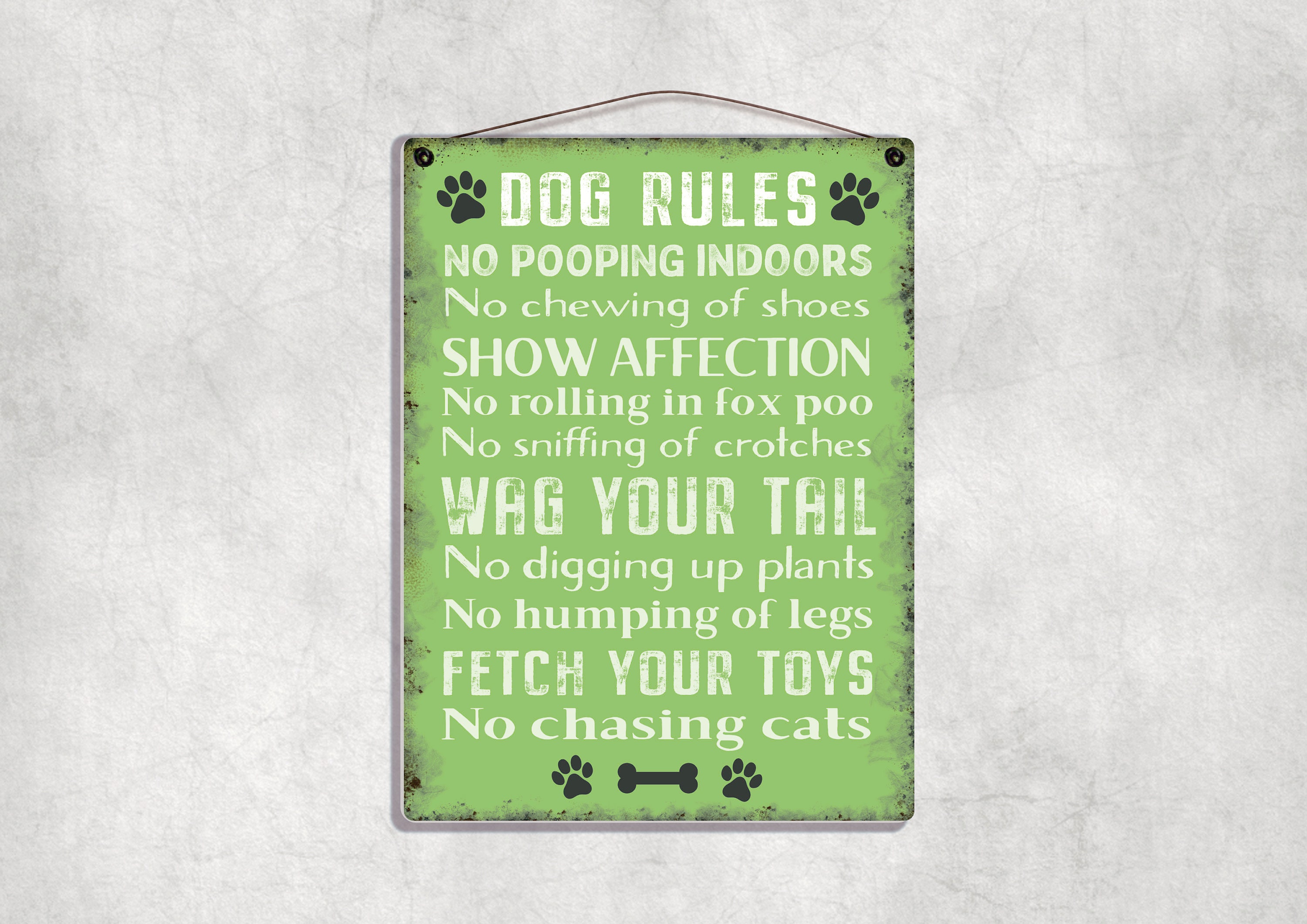 Dog Rules Sign various Colours Available - Etsy