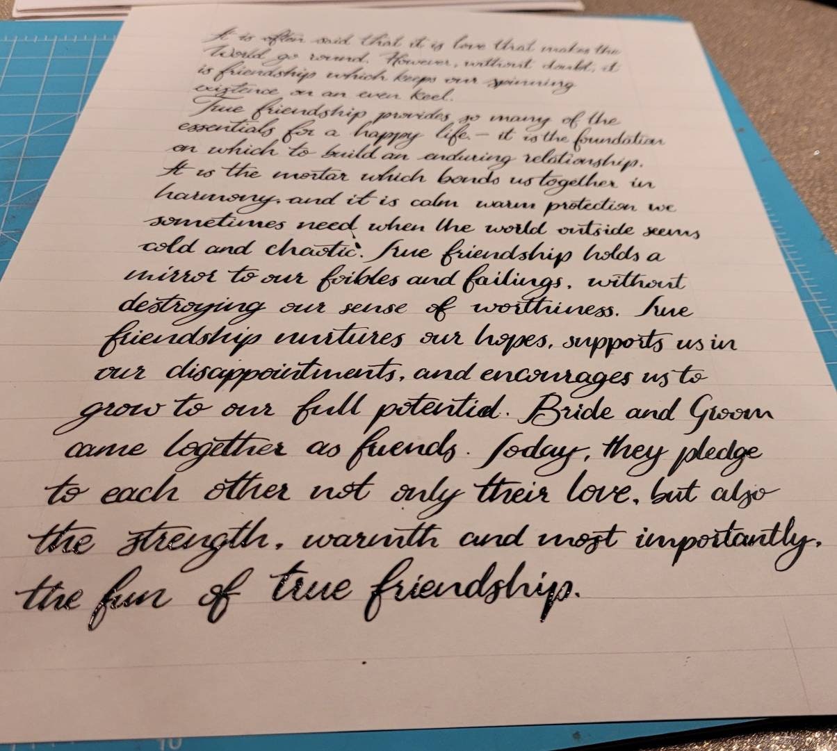 Custom Calligraphy | Handwritten Piece | Personal Written Poem / Lyrics ...