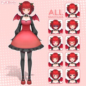 Live2d Vtuber Model for Commercial Use! the Evil Demon (ready to Use ...