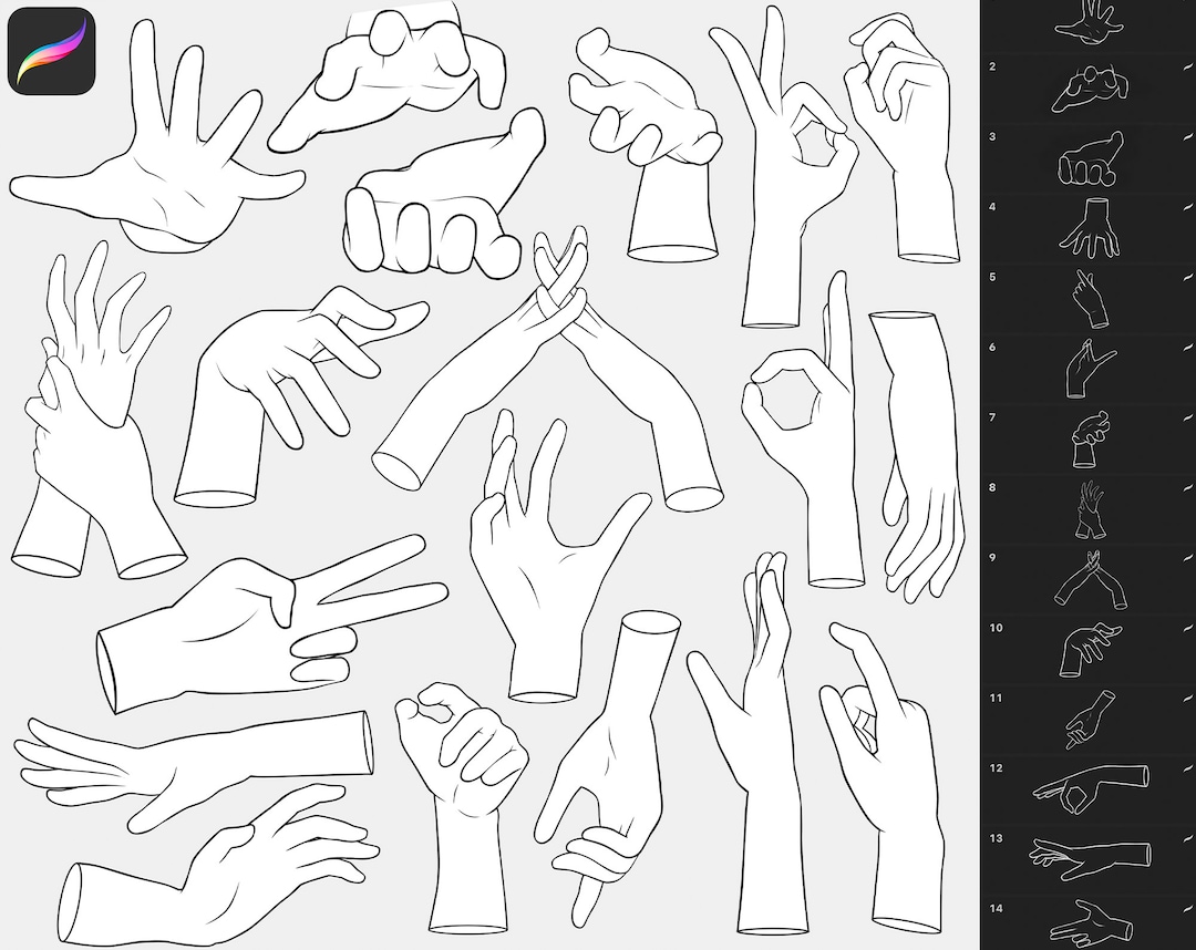 Hands Brush Set for Procreate, Hands Stamps for iPad - Etsy