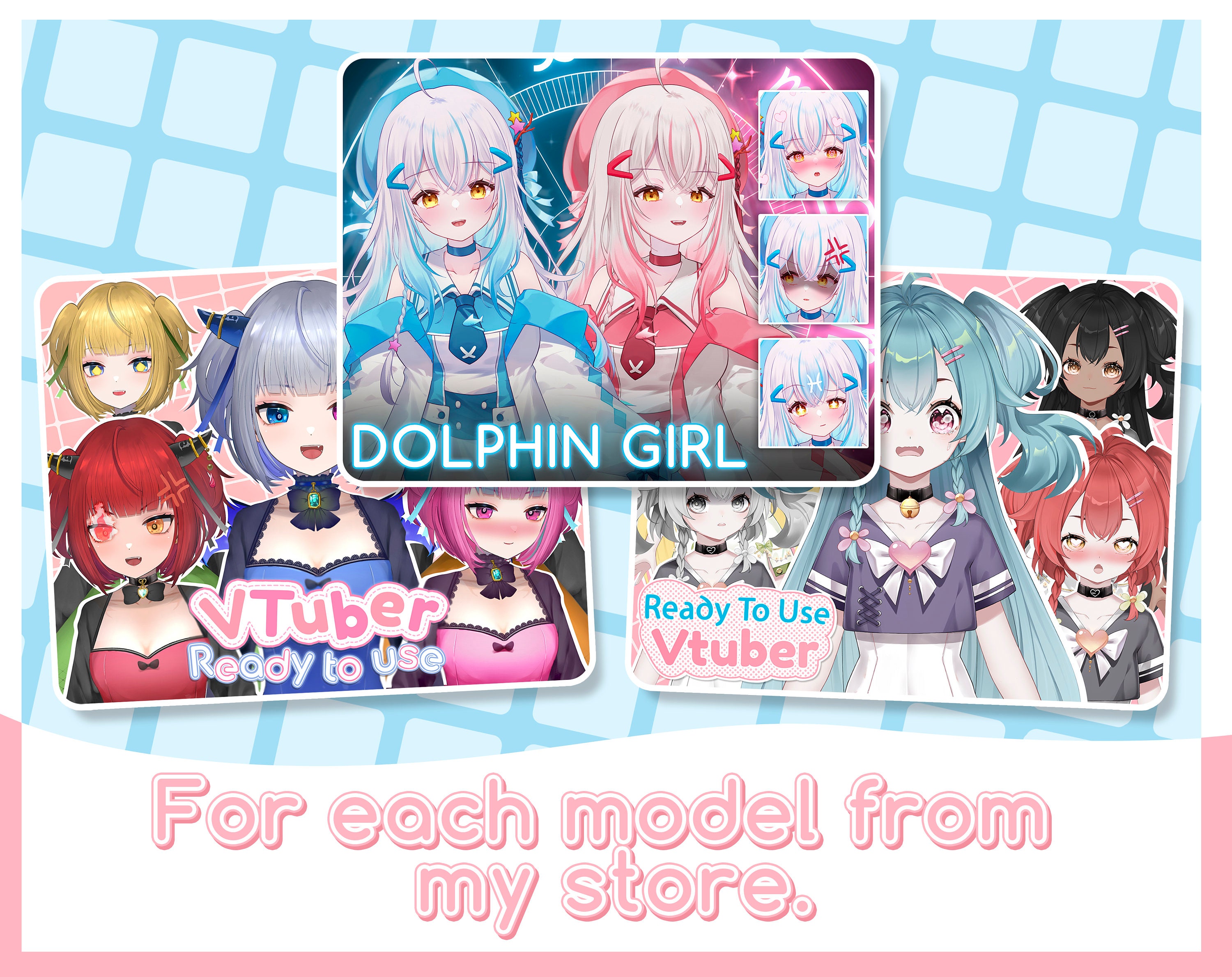 Service de recoloration de modèle VTuber Changer la couleur des cheveux, la couleur des yeux ...