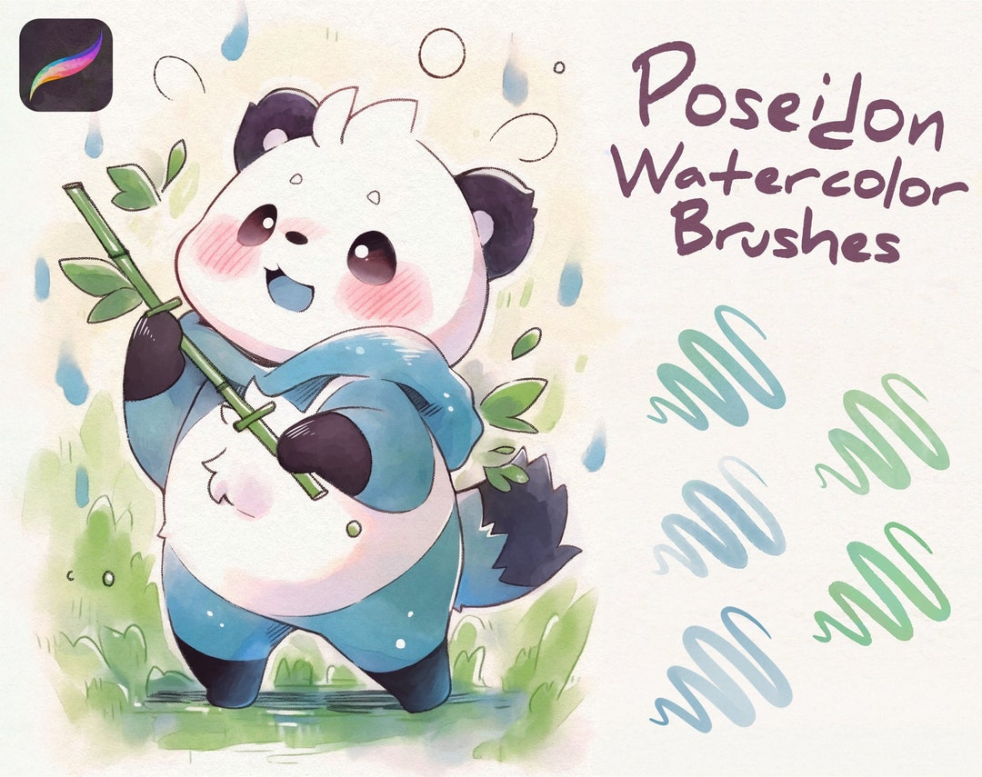 70+ PROCREATE WATERCOLOR BRUSHES | Realistic Watercolor Painting on ...